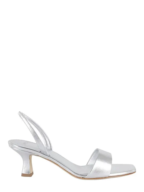 3JUIN 55mm Metallic Sandals - Silver