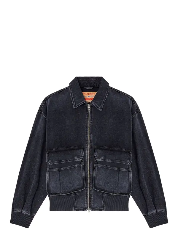 Diesel D-kurz Denim Jacket - Black