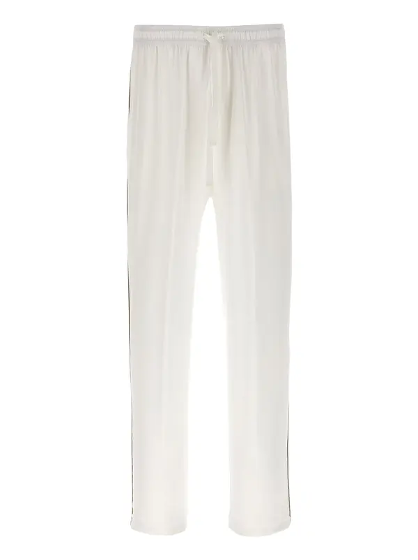 Dolce & Gabbana Silk Trousers - White