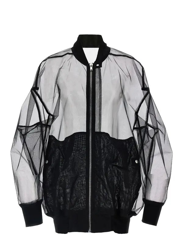 Rick Owens Jumbo Flight Bomber Jacket - Black