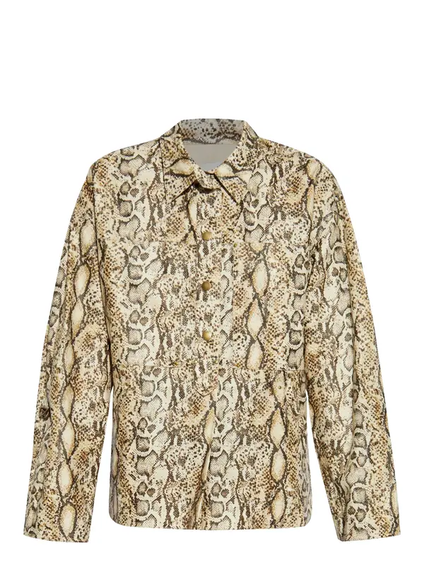 Isabel Marant Florida Snakeskin Shirt - Neutrals