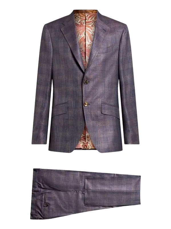 Etro Wool Suit - Purple