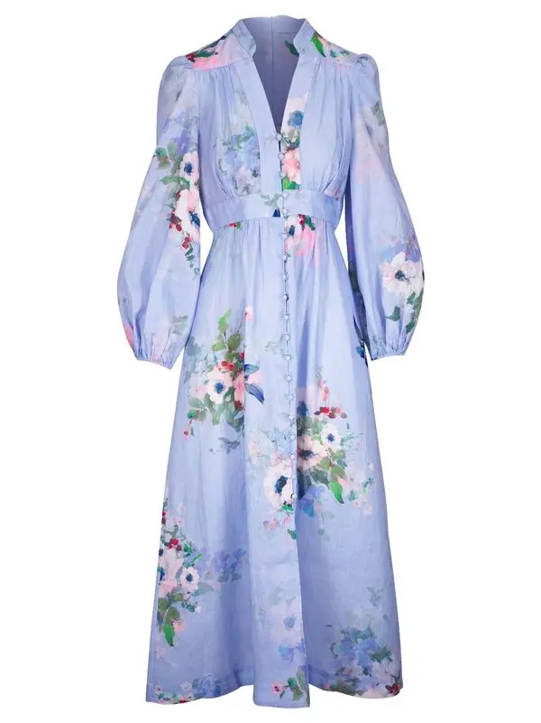 Zimmermann Everly Midi Dress - Blue