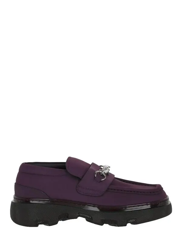 Burberry Creeper Clamp Loafers - Aubergine
