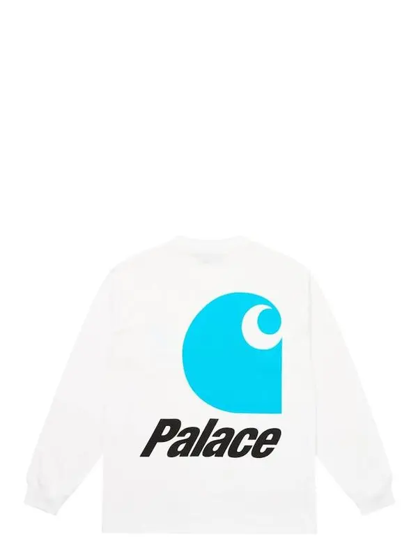 PALACE Carhartt Wip Logo Longsleeve - White