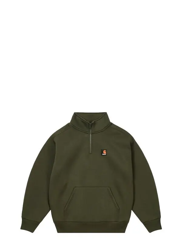 PALACE Carhartt Wip Carlux 1/2 Zip Sweatshirt - Plant