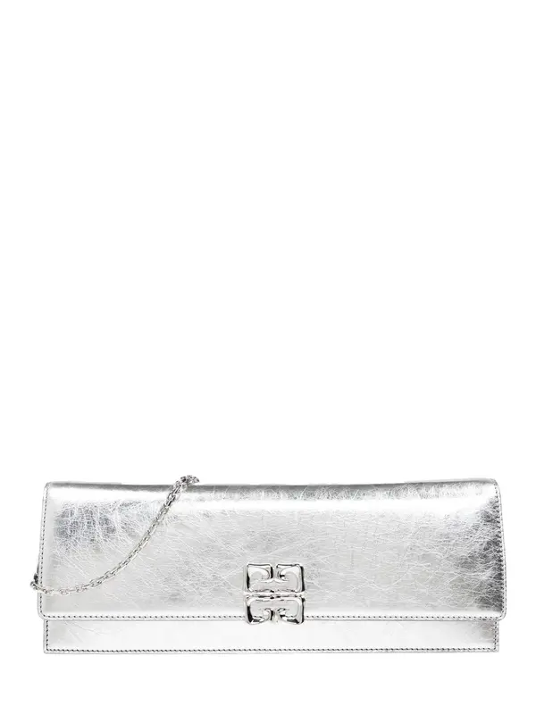 Givenchy 4g Liquid Clutch - 934 Light Silvery