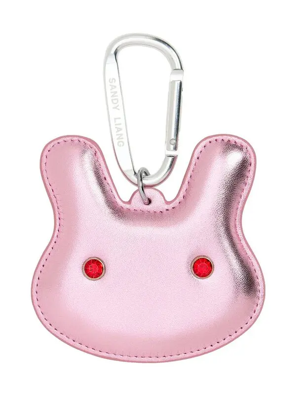 Sandy Liang Bunny Bag Charm - Metallic Pink