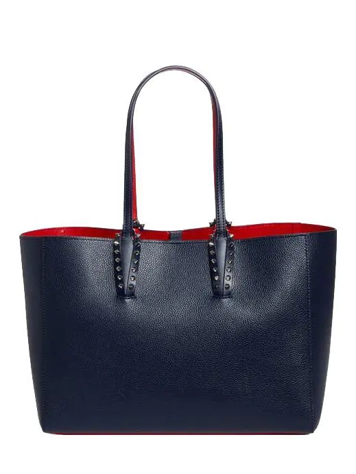 CHRISTIAN LOUBOUTIN Small Cabata Soft Leather Tote - Zaffiro/silver