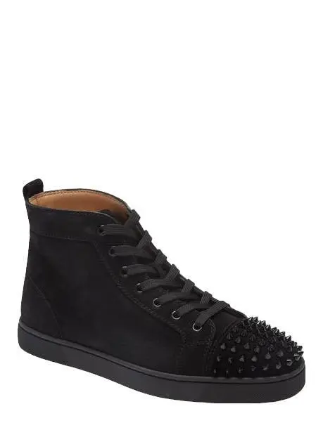 CHRISTIAN LOUBOUTIN Lou Spikes High-top Sneaker - B049 Black/black/bk