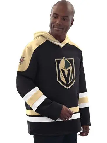 STARTER Vegas Golden Knights Hockey Pullover Hoodie By - Black