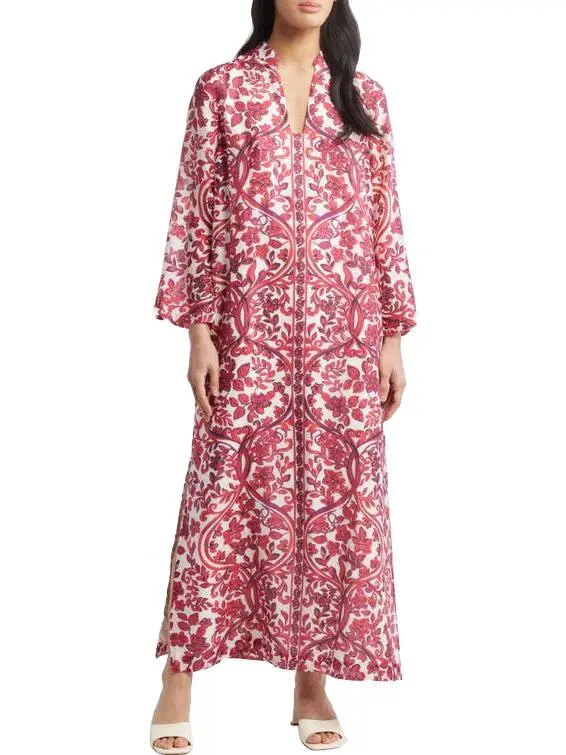 Lilly Pulitzer® Irella Floral Print Caftan Dress - Coconut