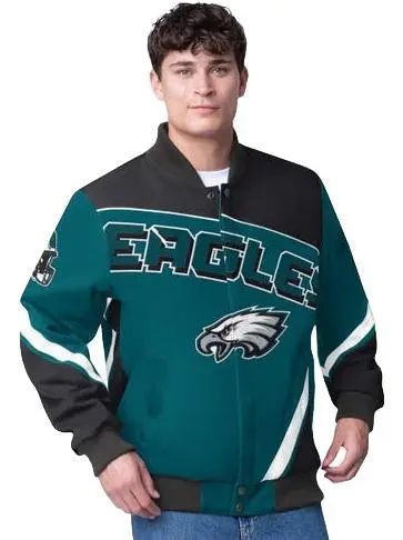 G-III EXTREME Philadelphia Eagles Maximum Racing Full-snap Jacket By - Green