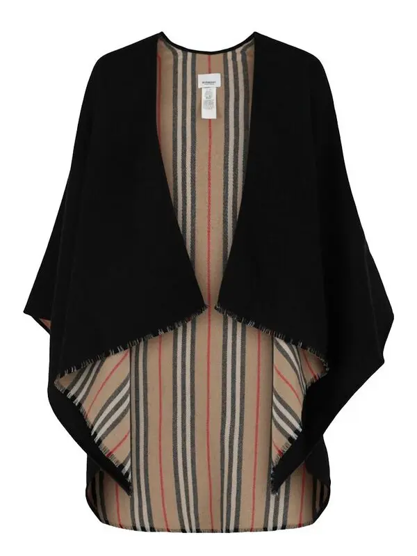 Burberry Icon Stripe Cape - Black