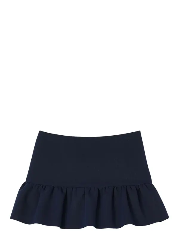 Sandro Cancale Flounced Shorts - Navy Blue