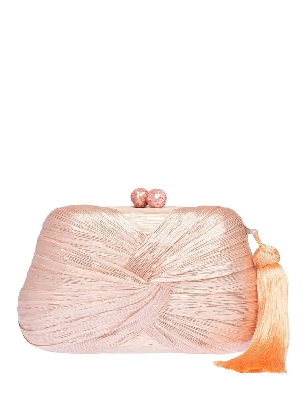 RAFE Rosie Tassel Clutch - Peach