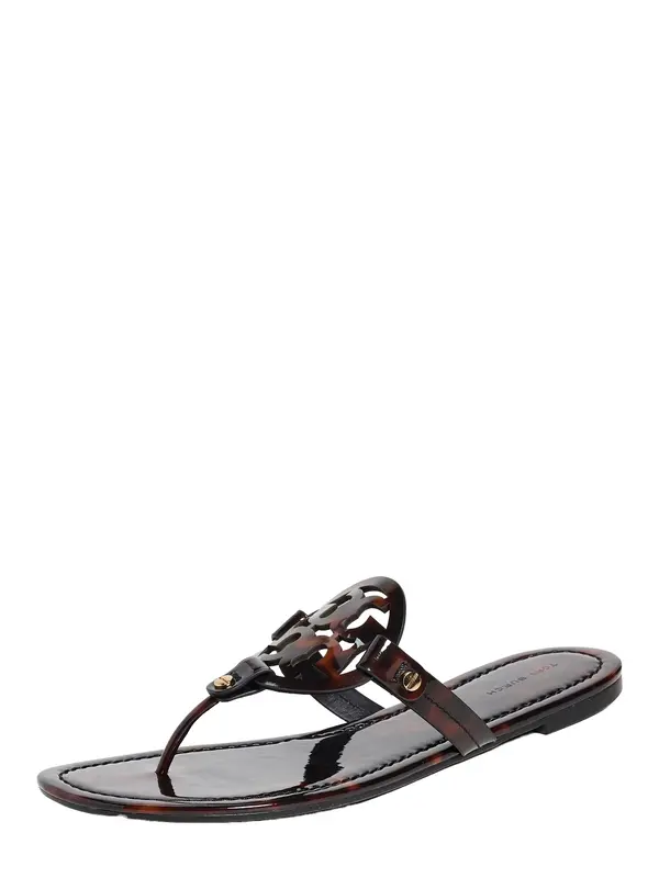 Tory Burch Miller Sandals - Tortoise Patent