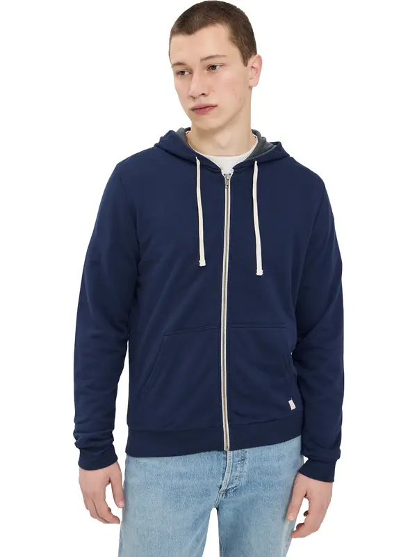 Marine Layer Afternoon Full Zip Hoodie - True Navy
