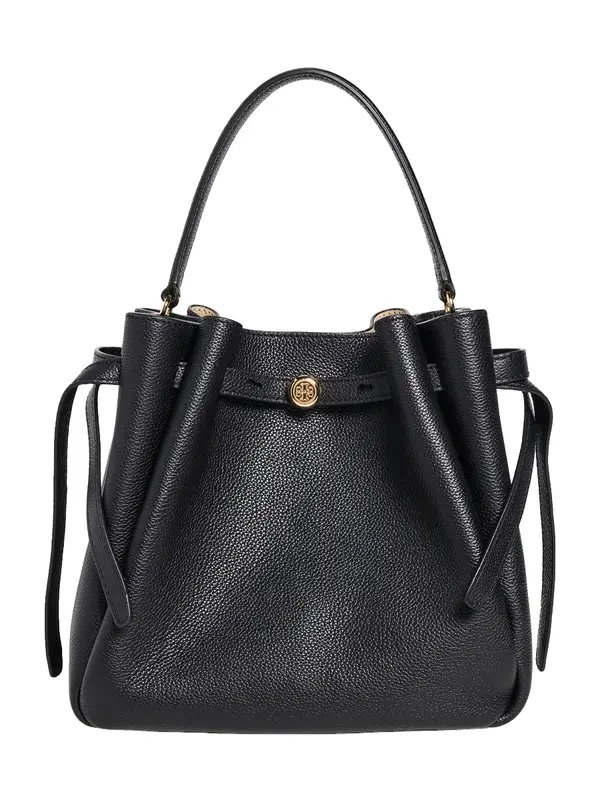 Tory Burch Romy Pebbled Small Bucket Bag - Black