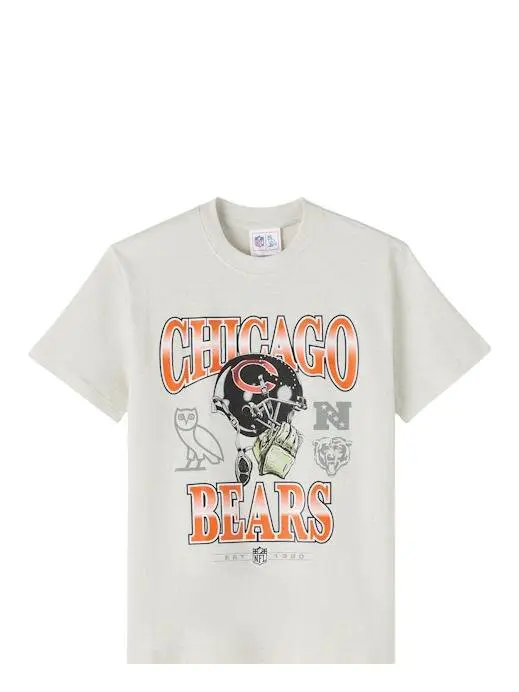 OVO X Nfl Chicago Bears Graphic Team T-shirt - Ash Heather Grey