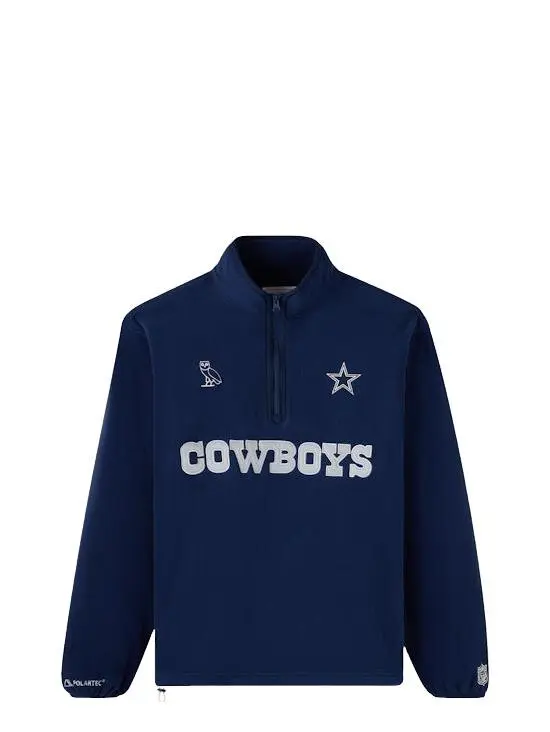 OVO X Nfl Dallas Cowboys Quarter-zip Sweatshirt - Navy Blue