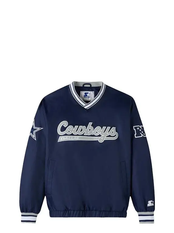 OVO X Nfl Dallas Cowboys Starter Trainer Pullover Jacket - Navy Blue