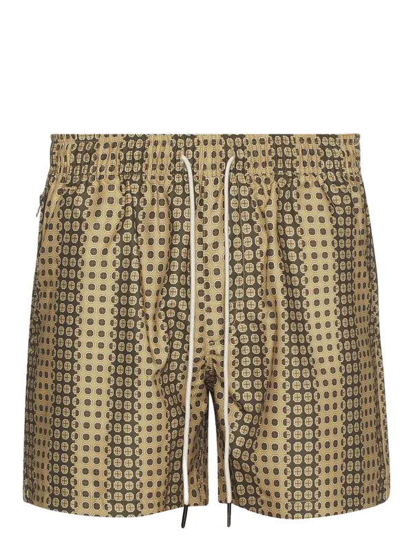 Oas Regalia Swim Shorts In Brown - Multi