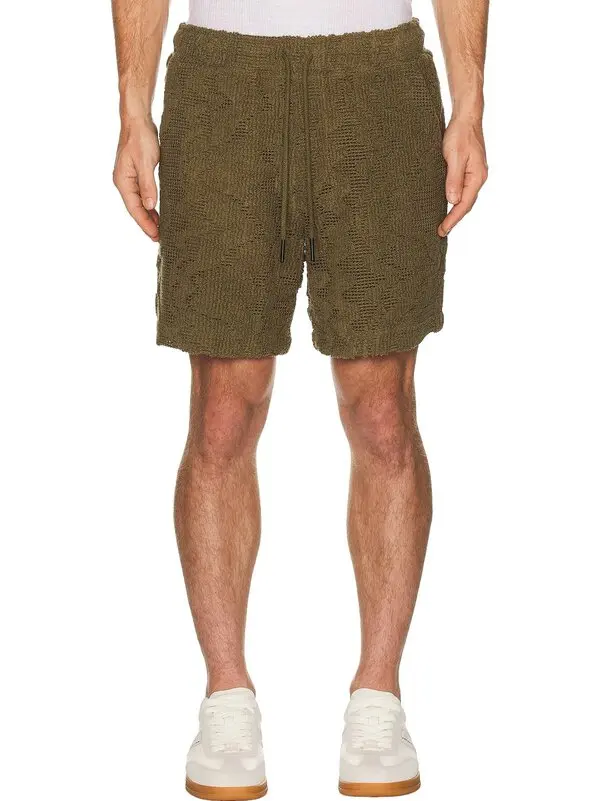 Oas Pine Verve Crochet Shorts - Green
