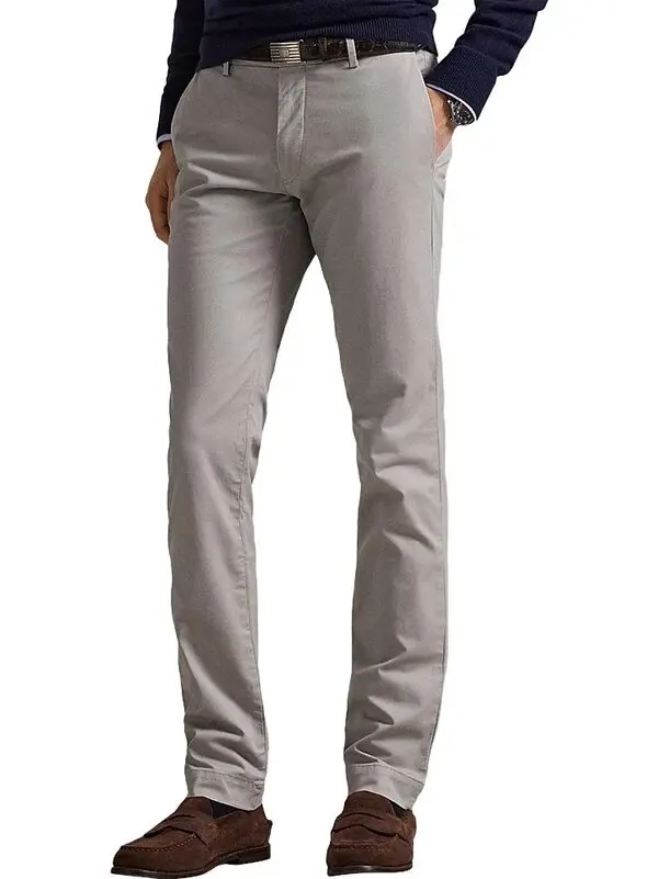 Polo Ralph Lauren Cotton Stretch Slim Fit Chino Pants - Grey