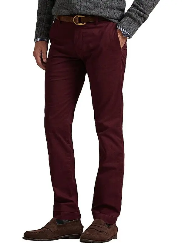 Polo Ralph Lauren Cotton Stretch Slim Fit Chino Pants - Red