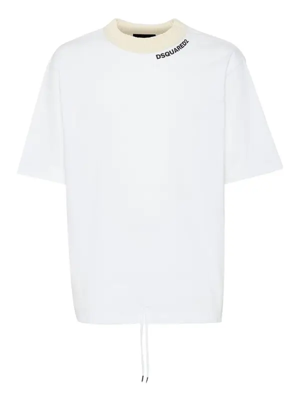 Dsquared2 Drawstring-hem T-shirt - White