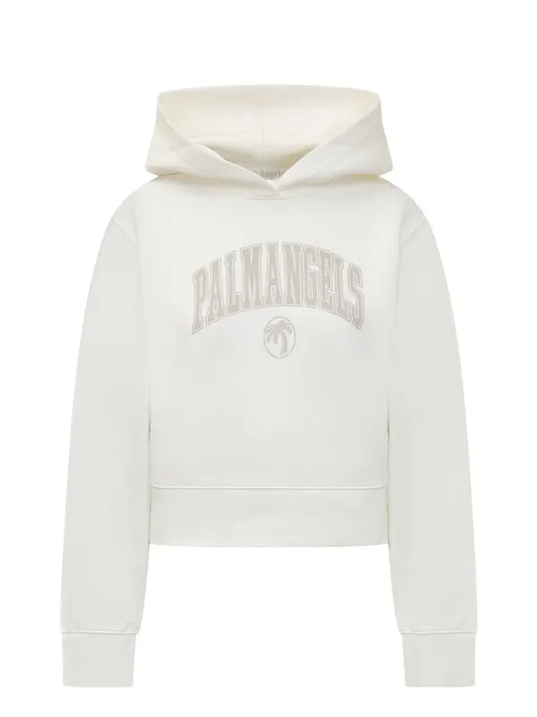 Palm Angels College Hooded Sweatshirt - White