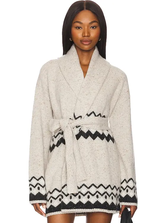Tularosa Adley Fairisle Cardigan - Grey Multi