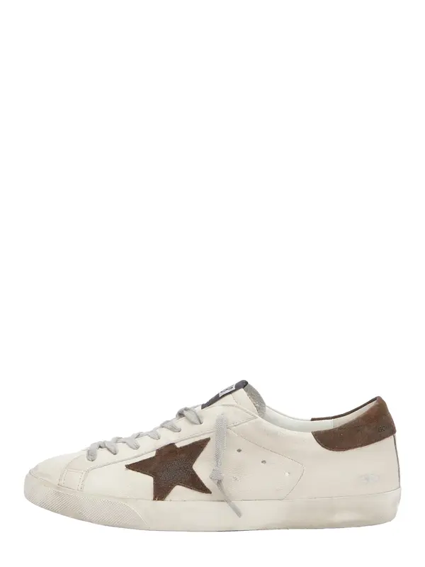 Golden Goose Super-star Leather Sneaker - White/brown