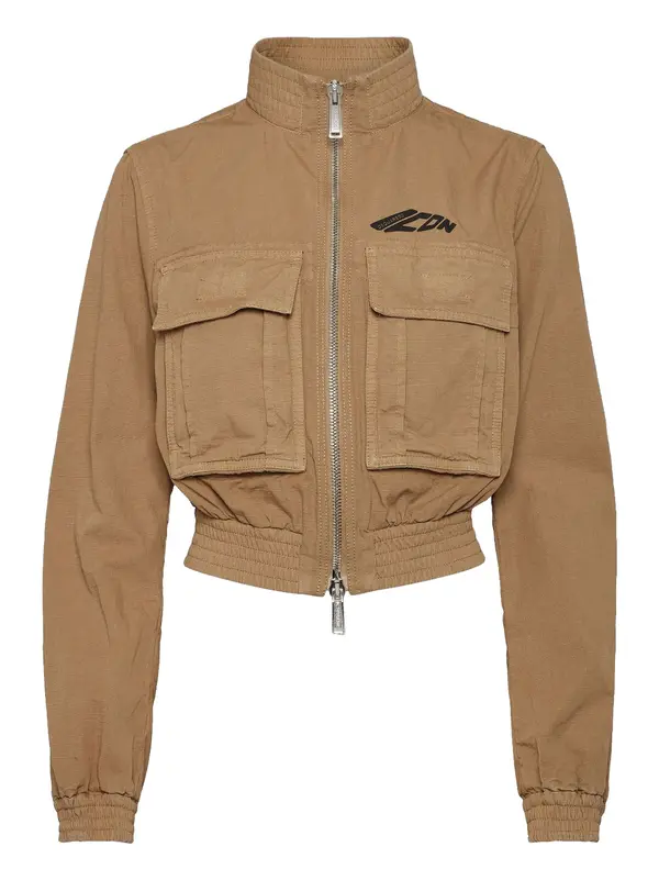 Dsquared2 Icon Cropped Jacket - Neutrals