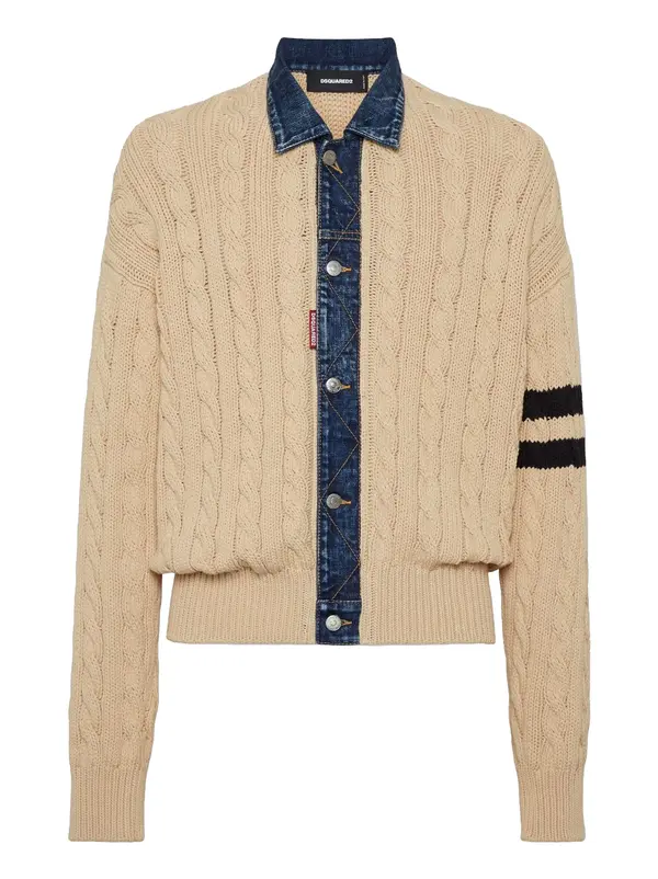 Dsquared2 Cable-knit Cardigan - Neutrals