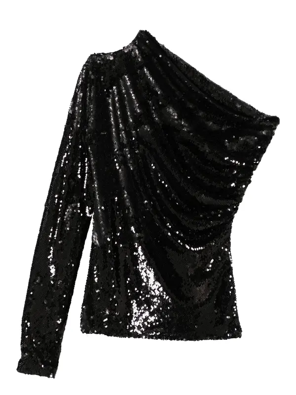 Alchemy Fashions X Lia Aram Sequinned Top - Black