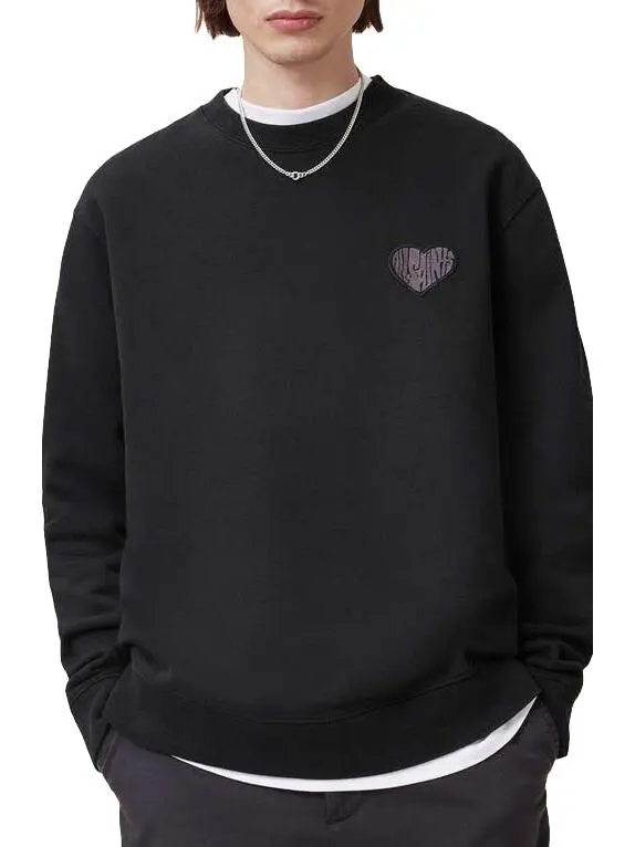 ALLSAINTS Lover Crewneck Sweatshirt - Washed Black