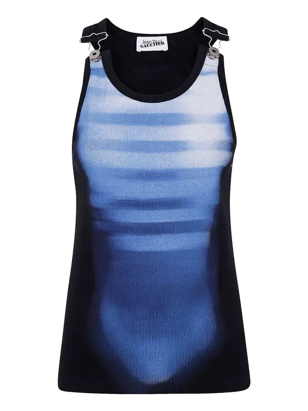 Jean Paul Gaultier Striped Top - Blue