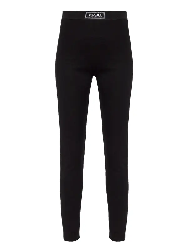 Versace Elasticated-waist Leggings - Black