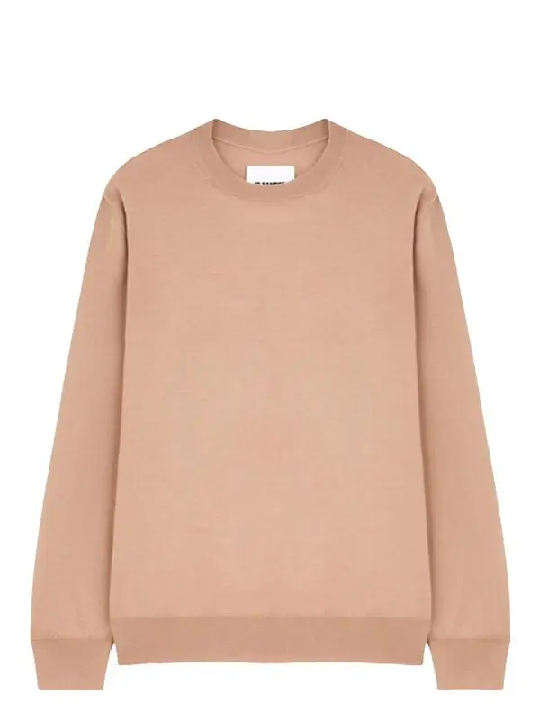 JIL SANDER Wool Crewneck Sweater - Rose Beige