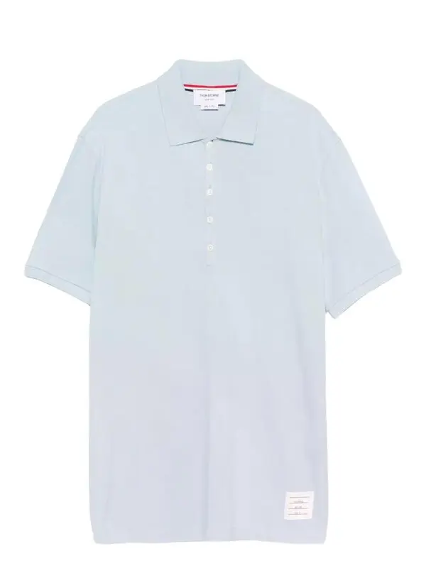 Thom Browne Classic Pique 4-bar Polo - Blue