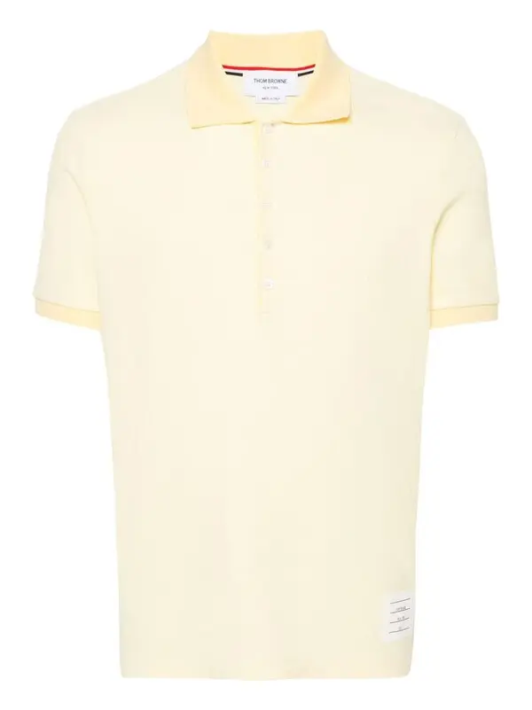 Thom Browne 4-bar Cotton Polo Shirt - Yellow