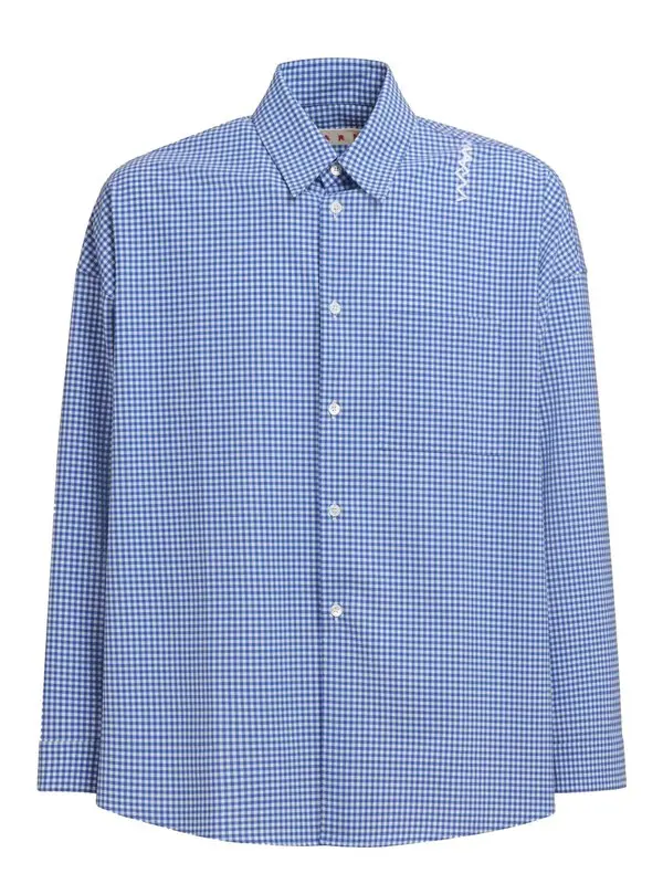 Marni Check Pattern Shirt - Blue
