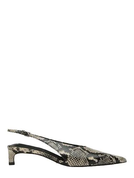 TONY BIANCO Charlie Slingback Kitten Heel Pumps - Ecru Snake