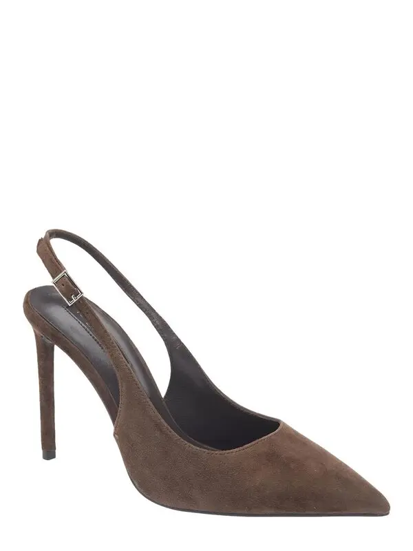 TONY BIANCO Asti Slingback Pumps - Espresso Suede