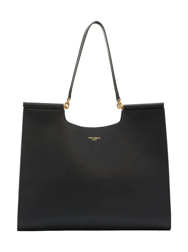 Dolce & Gabbana Sicily Leather Shopper - Nero