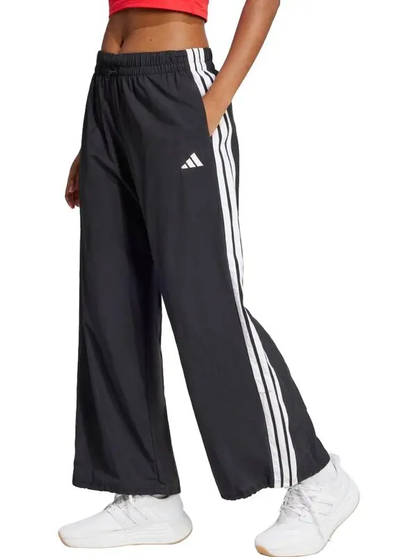Adidas Essentials 3-stripes Lifestyle Woven Parachute Pants - Black / White
