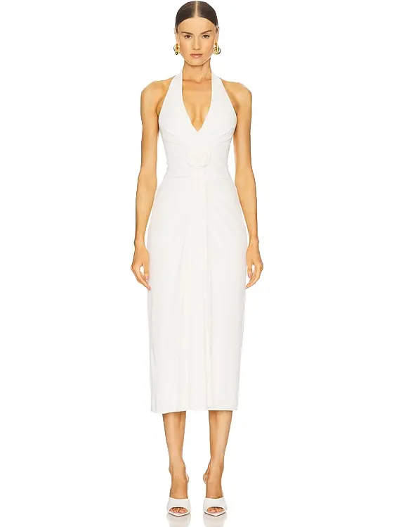 Cinq À Sept Kathleen Halterneck Dress - Ivory