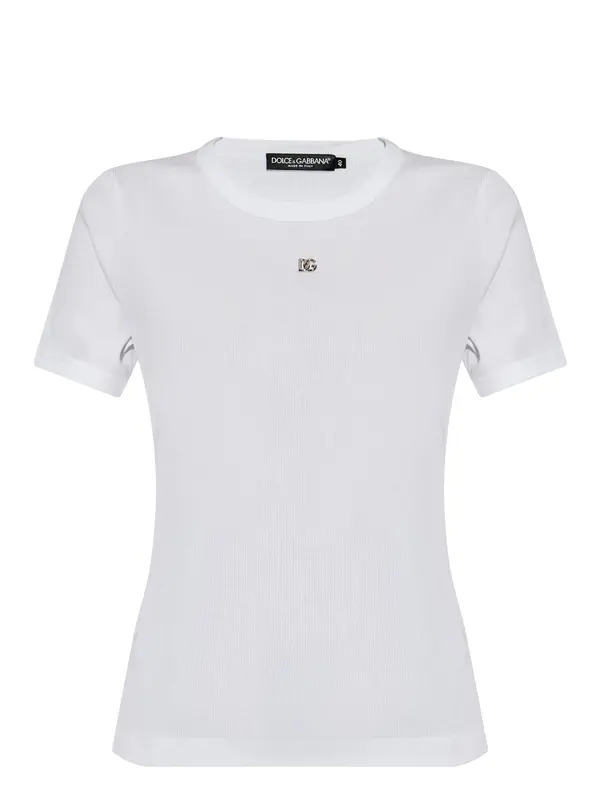 Dolce & Gabbana Logo-plaque T-shirt - White